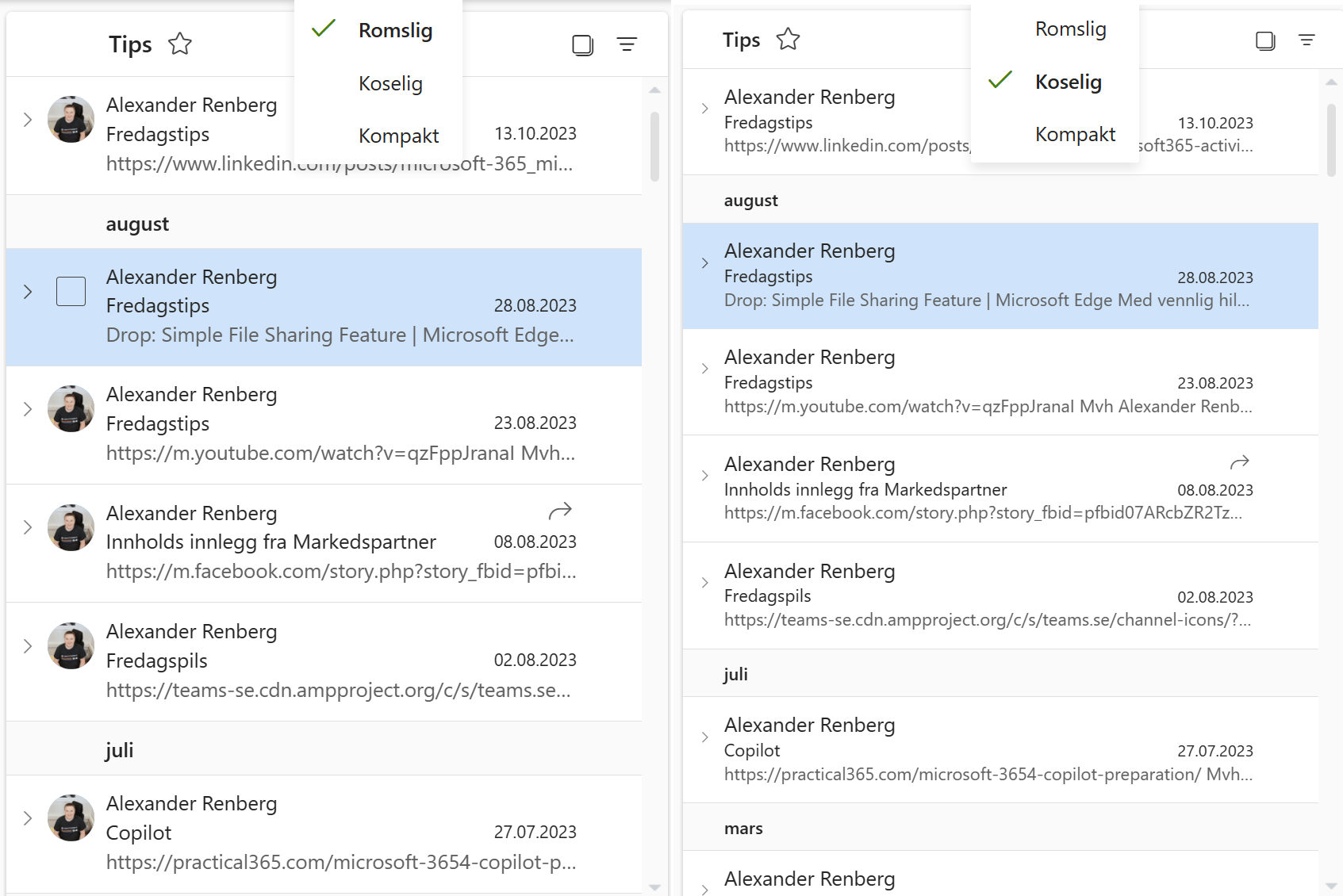 Hvordan bruke Nye Outlook - e-post visning
